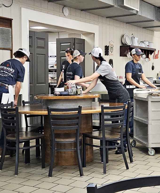 Watching the staff work the buffet line like a well-oiled machine is almost as satisfying as eating.
