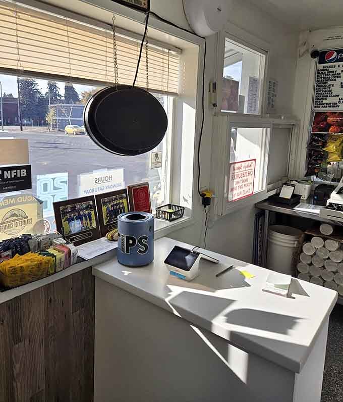 The order counter where dreams come true and decisions get made—mostly involving how many burgers is too many burgers.