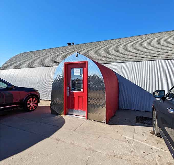 That red door entrance welcomes you into a world where calories don't count and portions know no boundaries.