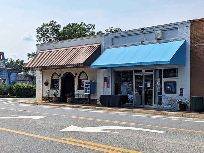 Main Street storefronts show their age with pride, each building holding decades of stories and community memories.