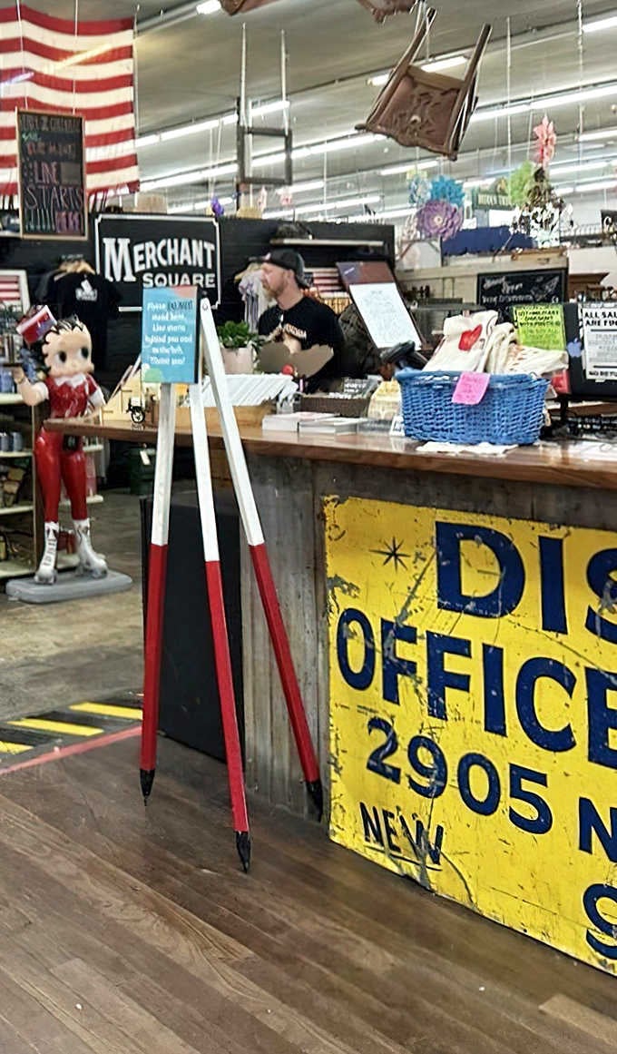 The checkout counter&mdash;where treasures and their new owners officially begin their journey together, often with a story from the staff.