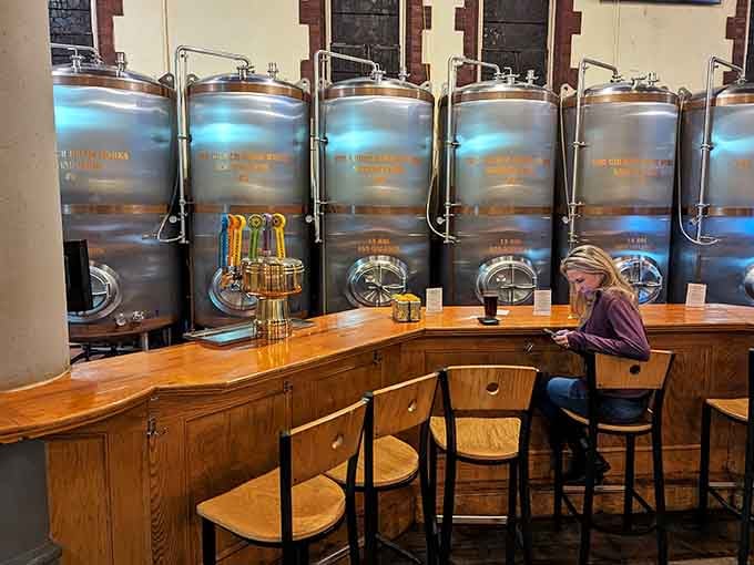 Pull up a seat at the bar for front-row access to the brewing magic and knowledgeable bartenders.