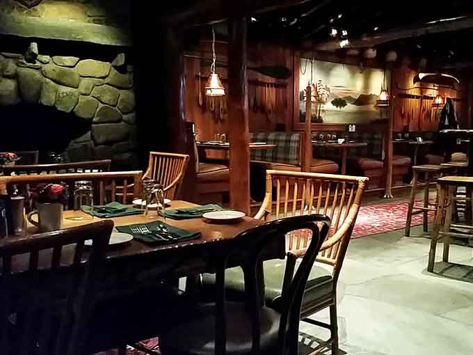 Intimate dining nooks tucked throughout make every table feel like you've discovered your own private mountain hideaway.