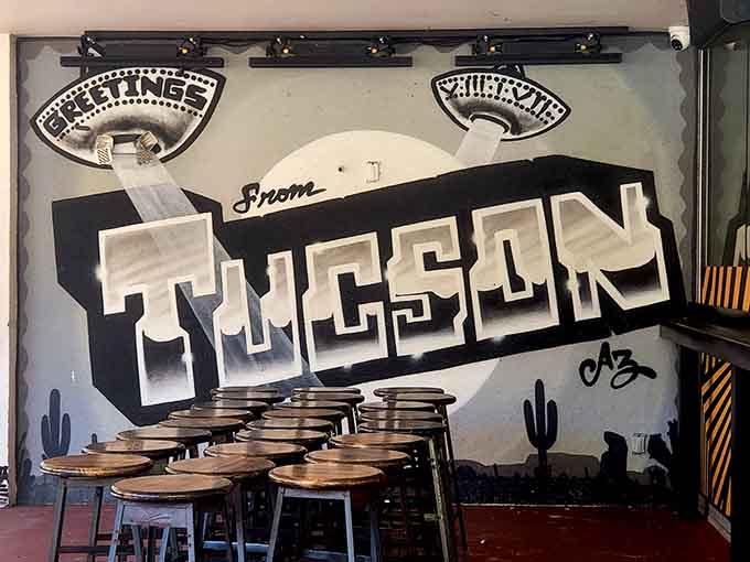 This Tucson mural reminds you exactly where you are, in case the margaritas made you forget temporarily.