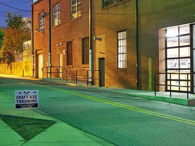 Even after-dark entertainment in Spartanburg keeps costs down. Axe throwing: cheaper than therapy and twice as satisfying.