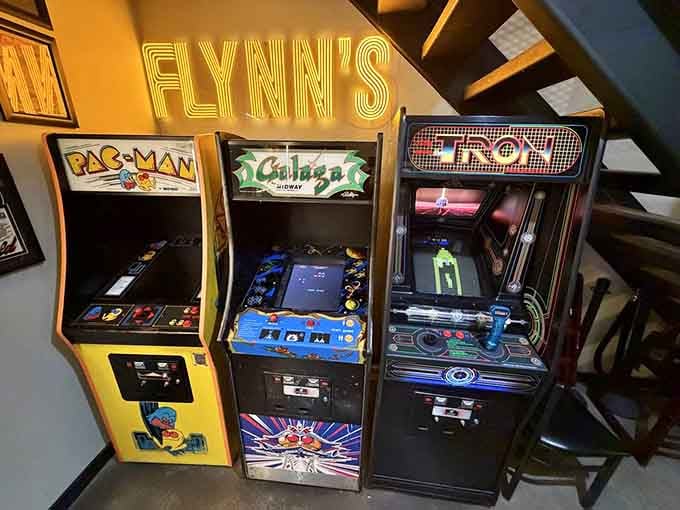 Classic arcade games including Pac-Man and Galaga let you relive your quarter-pumping glory days perfectly.