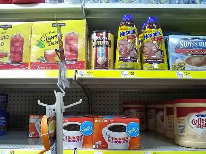 Powdered drink mixes line up ready to transform plain water into something your taste buds actually want.