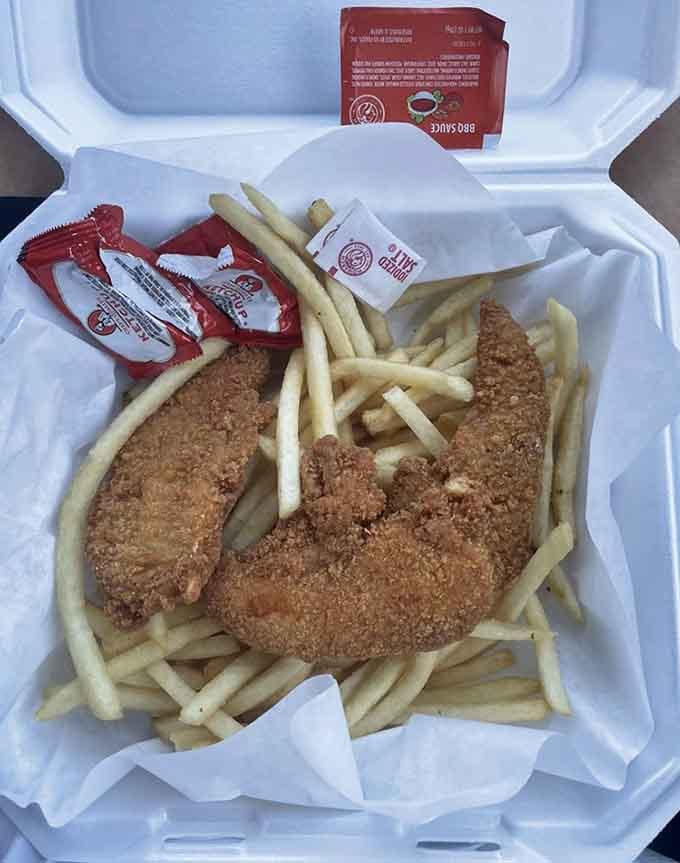 Chicken tenders so generously portioned they're practically begging to be shared, though you probably won't want to.