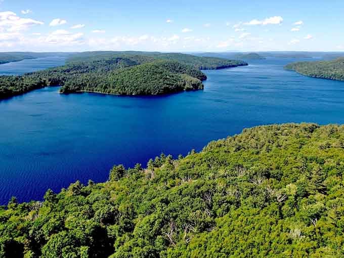 Islands dotting the blue expanse like nature's own connect-the-dots puzzle, minus the pencil and frustration.