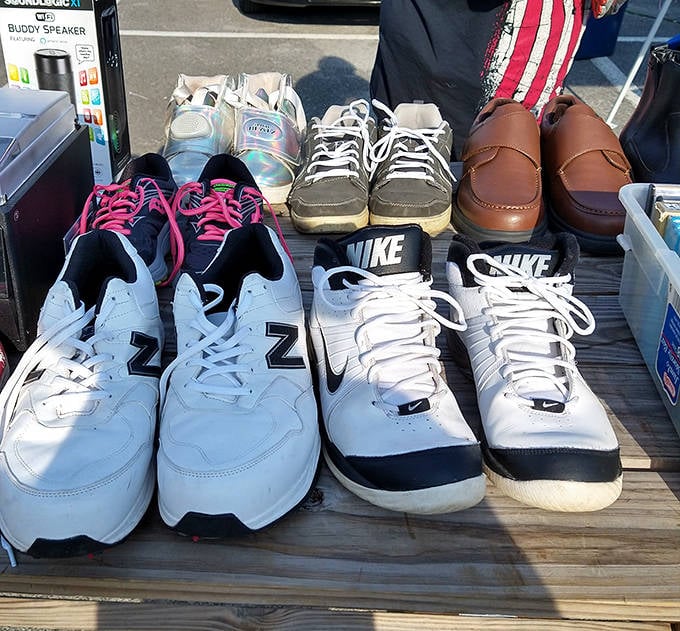 Gently loved footwear seeking new adventures. These pre-owned shoes have stories to tell and miles left to travel.