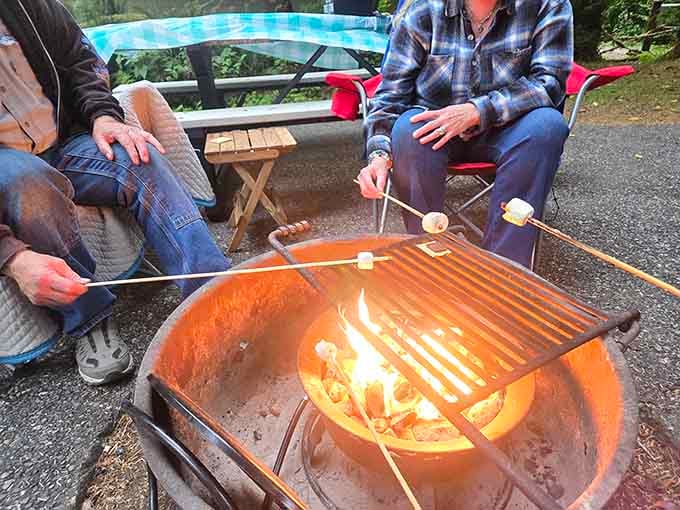 Roasting marshmallows by the campfire remains the perfect end to any day spent exploring the wilderness.