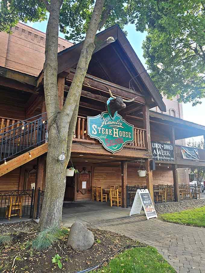 Hamley Steakhouse & Saloon combines rustic charm with culinary excellence &ndash; where cowboy culture meets sophisticated palates under one wooden roof.