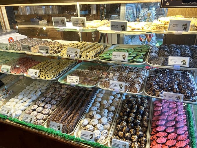 The pastry case overflows with cookies and treats that make your willpower wave a little white flag.