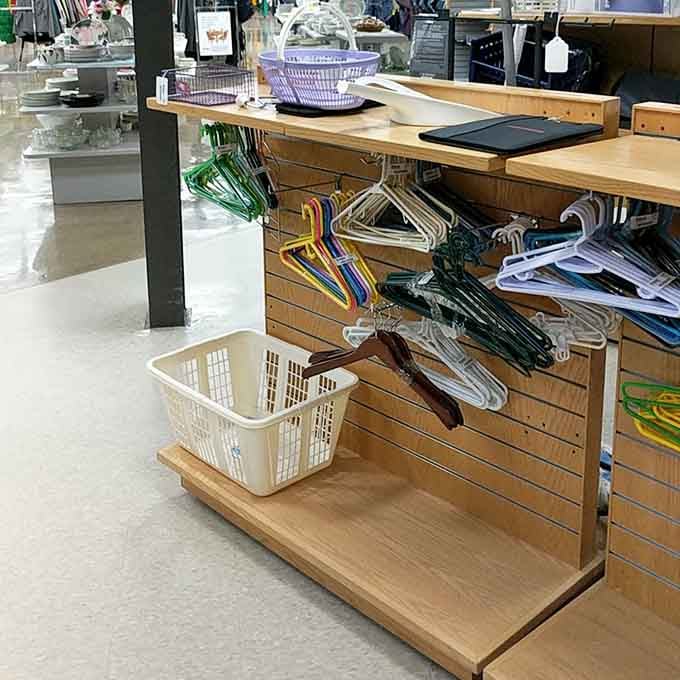 Even the hangers are organized here, which is more than most of us can say about our own closets.