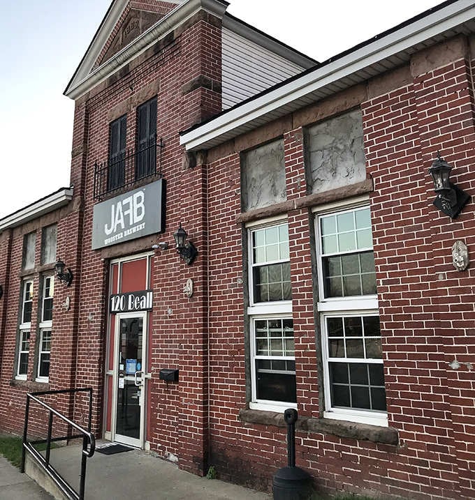 JAFB Brewery's unassuming brick exterior hides liquid gold within&mdash;like a speakeasy that traded passwords for craft beer flights.
