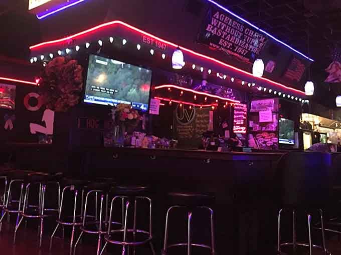 Those bar stools have hosted countless conversations, laughs, and friendships over the years they've been standing guard.