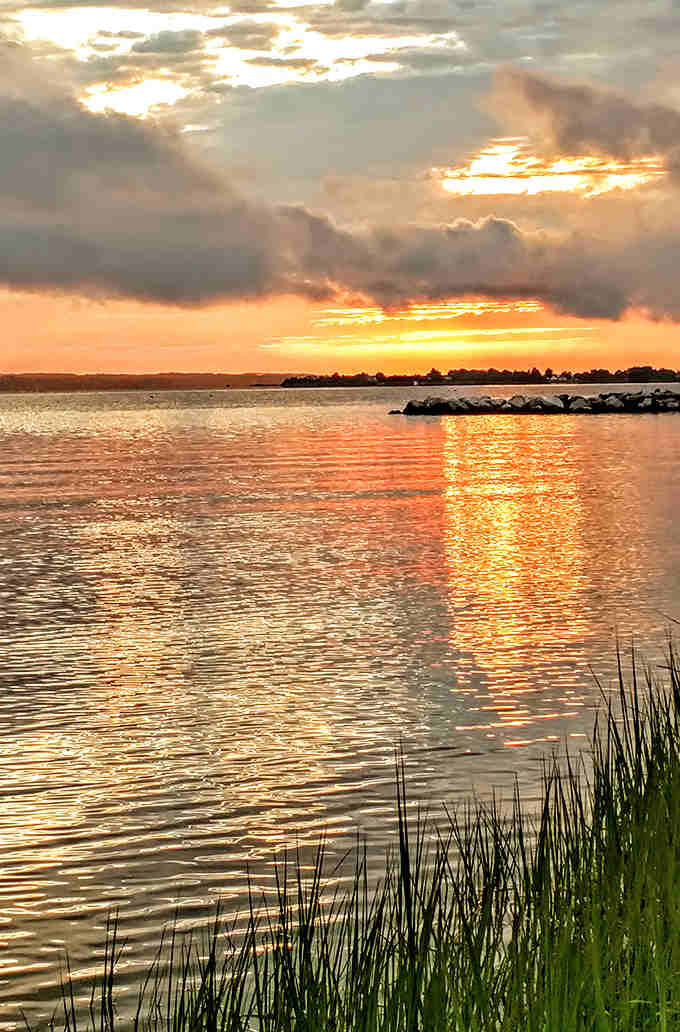 Sunset over the Patuxent River painting the sky in colors that have inspired humans on this spot for millennia.