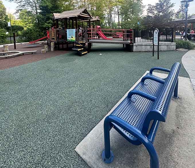 Benches strategically placed throughout mean you can rest those tired parent legs without losing sight of anyone.