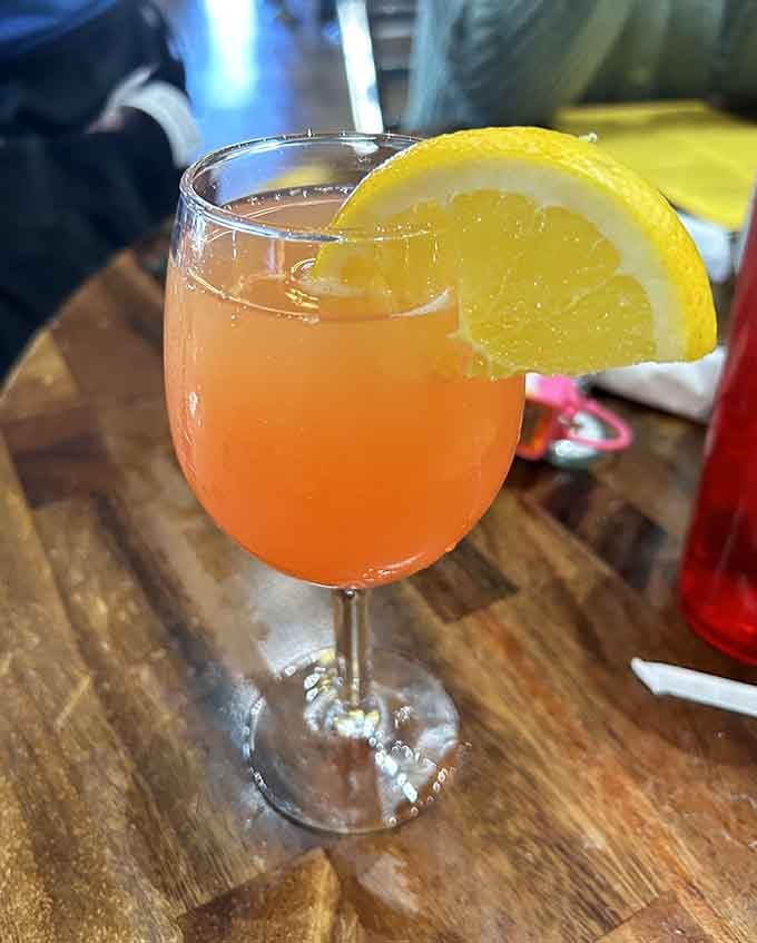 Even the drinks look refreshing and inviting, perfectly complementing whatever delicious meal you've ordered from the menu.