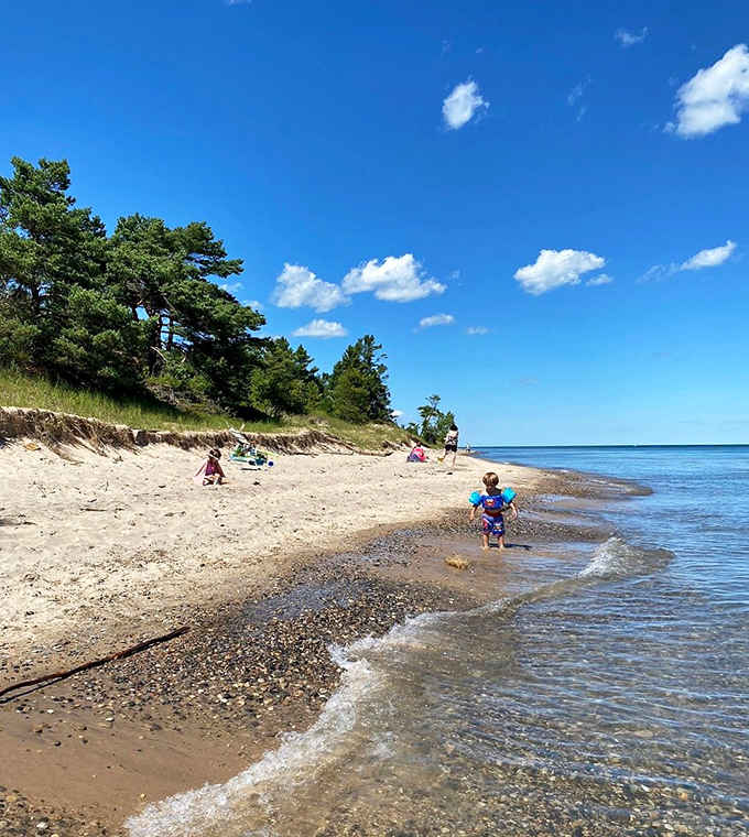 Shallow waters and gentle waves make this the perfect spot for little ones to discover their inner beach explorer.