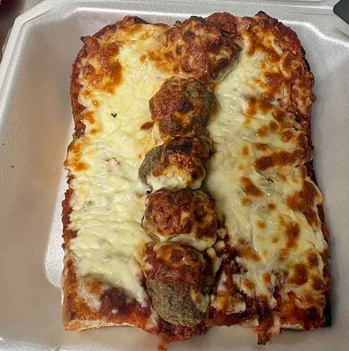 Meatballs and cheese on garlic bread, because sometimes the simplest ideas are the ones that change your entire day for the better.