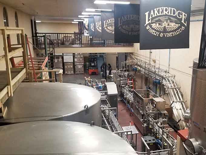 The production facility where Florida grapes transform into award-winning wines, making magic happen one stainless steel tank at a time.