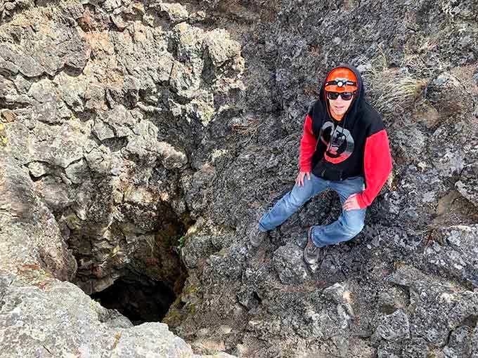 Some cave openings are so small you'll wonder how anything bigger than a rabbit gets through them.
