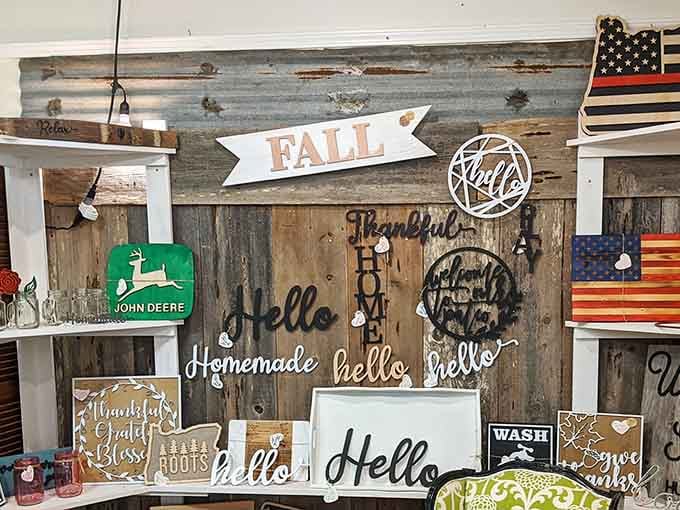 Leaf's Treehouse Mini-Mall showcases local crafts and homemade goods, the kind your aunt would absolutely love and actually buy.