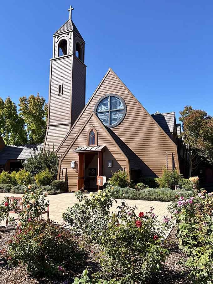 St. Mark's-in-the-Valley looks like it was plucked from a storybook and planted among the roses and sunshine.