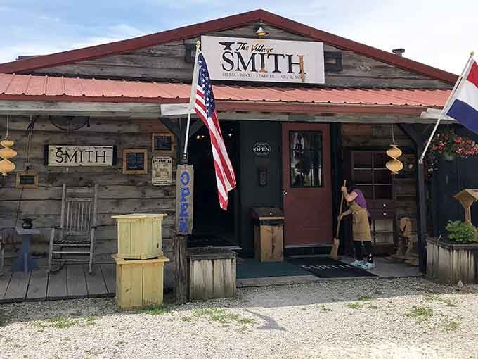 The Village Smith keeps traditional blacksmithing alive, proving that some skills are too cool to let technology completely replace them.