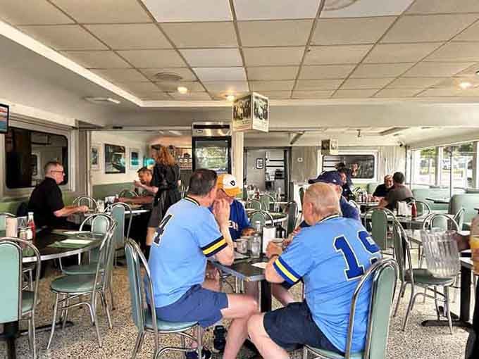 Locals gathering for good food and better company, which is exactly what diners were invented to provide.