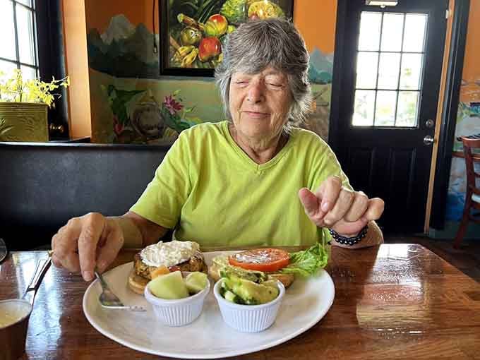 Pure joy captured in one frame: the universal expression of someone about to devour something absolutely spectacular.
