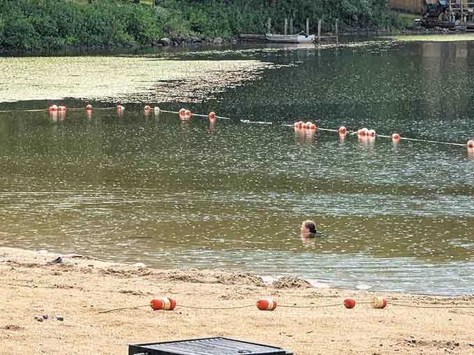 That sandy beach and roped swimming area prove Connecticut knows how to do freshwater recreation right.