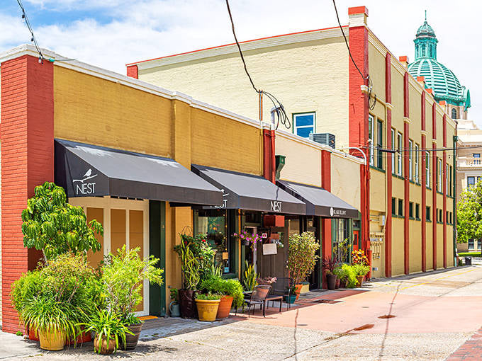 The NEST brings boutique shopping to DeLand's colorful streetscape. Charming storefronts with character that big malls can only dream about.