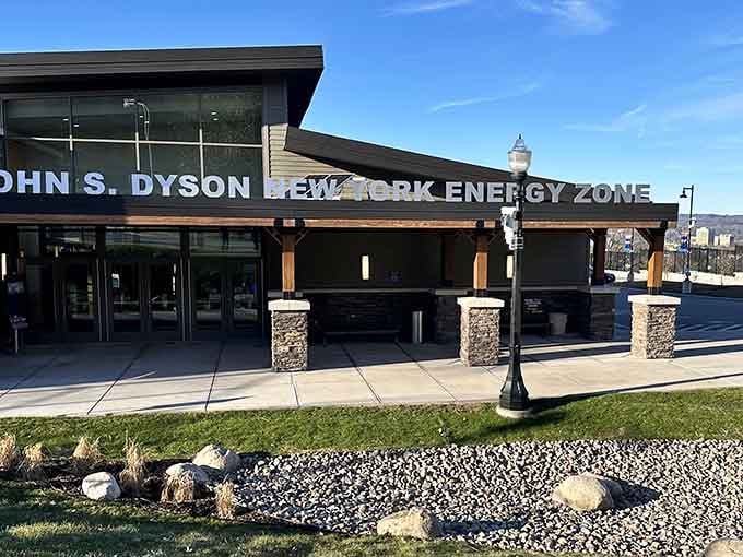 The NY Energy Zone combines education with architecture that would make Frank Lloyd Wright nod approvingly while taking notes for his next design.