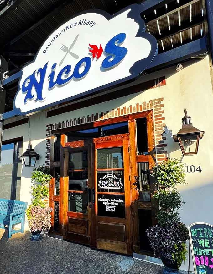 Nico's welcomes hungry visitors with a splash of blue against crisp white walls&mdash;a Mediterranean hint that your taste buds are about to take a delicious journey.