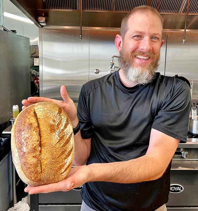 The pride of craftsmanship shows in every loaf, baked fresh and ready to become their signature focaccia appetizer.