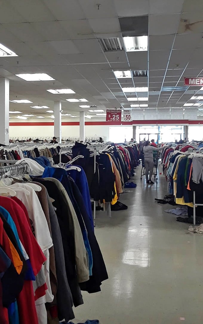 Another angle reveals even more possibilities, proving this place has more inventory than some department stores.