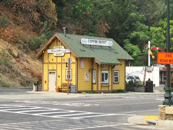 Placerville Coffee Depot occupies a charming yellow building where caffeine meets nostalgia in the best possible way.