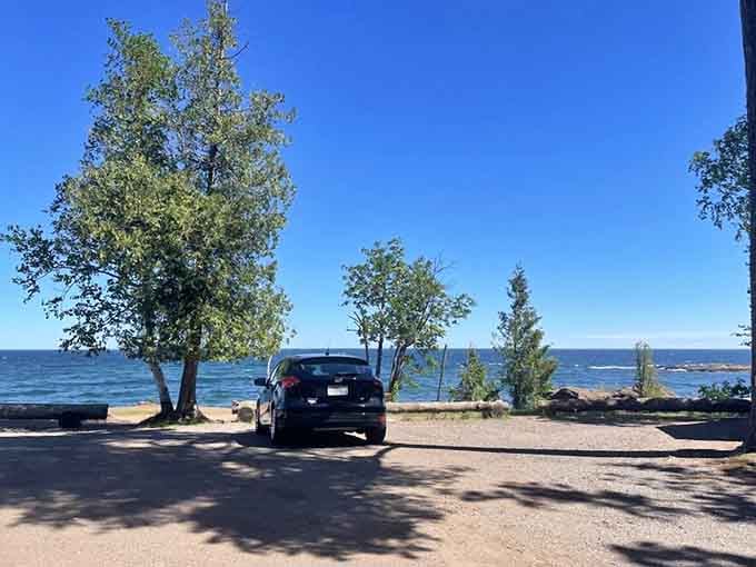 Waterfront parking spots with million-dollar views, proving that the best things in life really can be free.