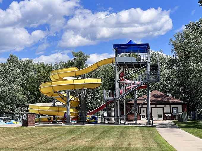 Those water slides promise summer fun that'll make you forget you're supposed to be acting your age.