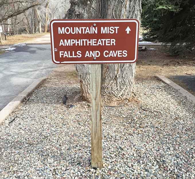 When a sign promises falls AND caves, you know you're in for a good day.