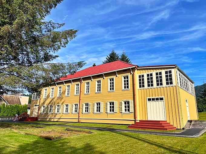 The Russian Bishop's House stands as a sunny reminder of Sitka's colonial past, when Orthodox missionaries brought onion domes to spruce forests.