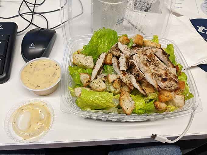 Even the salads mean business at Luke's&mdash;crisp romaine, grilled chicken, and house-made croutons create a lunch that's satisfying without sacrificing flavor.