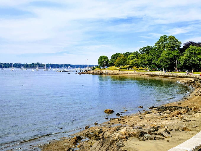 Salem Willows Yacht Club sits pretty on the waterfront, where boats bob and locals escape the October madness.