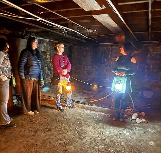 Modern tour guides illuminate the darkness with lanterns, sharing stories that make your comfortable 21st-century life seem pretty great.