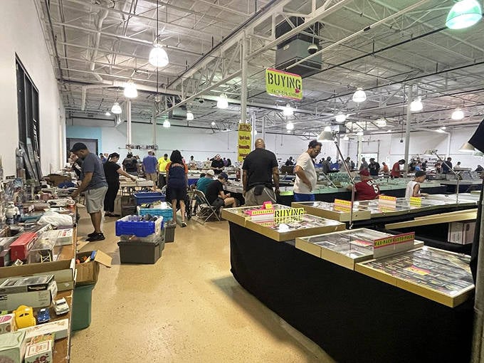 The weekend treasure hunt in full swing&mdash;shoppers scanning tables with the focus of archaeologists on the verge of discovering the next King Tut's tomb.