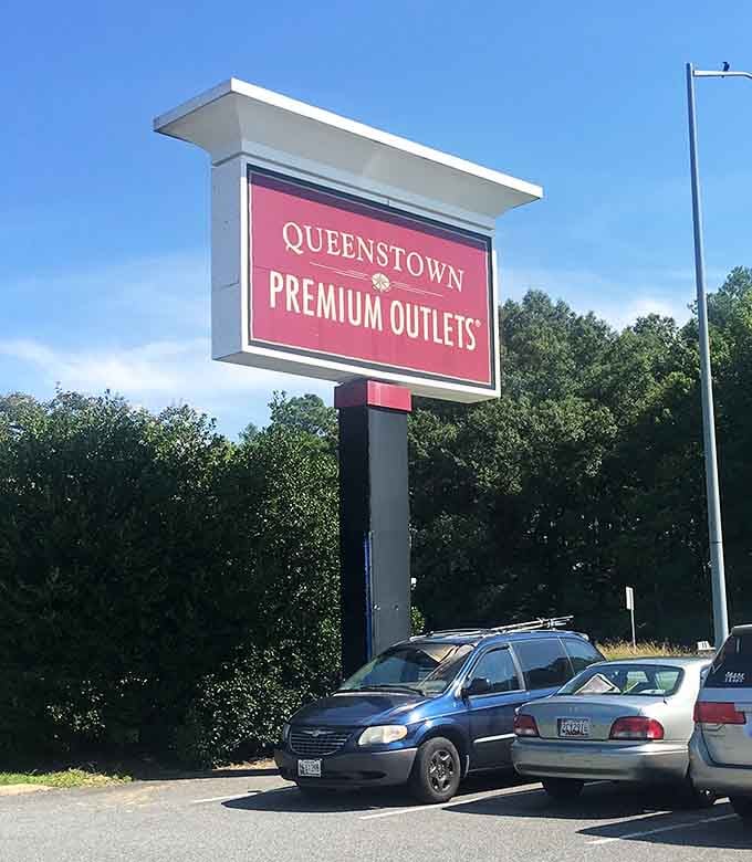 The iconic pink sign that's launched a thousand shopping sprees and countless trunk-tetris championships on the drive home.