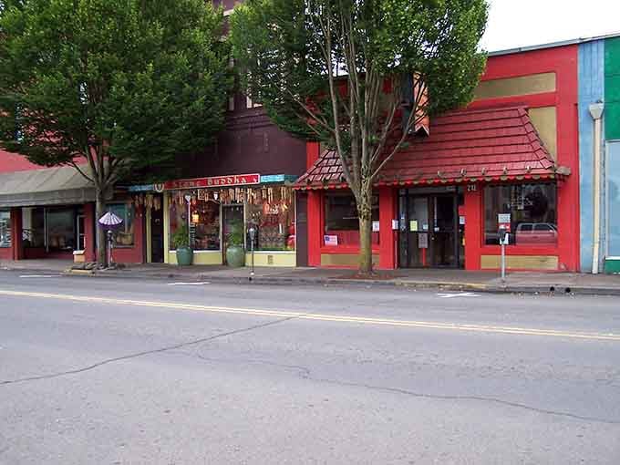 Colorful storefronts create a streetscape that's Instagram-worthy without even trying, authentic charm beats forced quaintness every time.