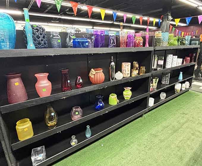 Vases in every hue, ready to hold flowers or just look pretty doing absolutely nothing on your shelf.